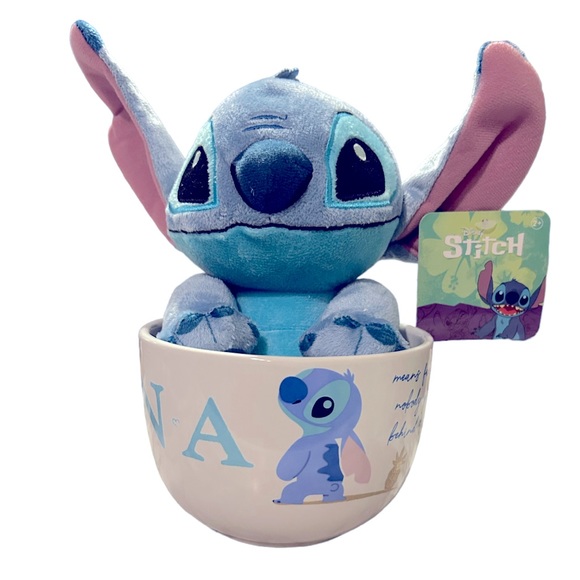 Disney | Dining | Disneys Stitch Plush With Ohana 24oz Soup Mug Set ...